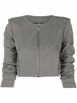Patrizia Pepe veste crop &agrave; fermeture zipp&eacute;e - Gris
