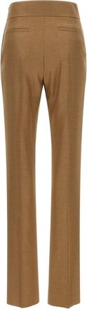 Valentino Garavani Virgin Wool-Silk Blend Trousers - Camel
