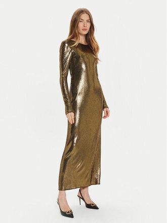 Twin-Set Coctailkleid 242TT2360 Goldfarben Slim Fit