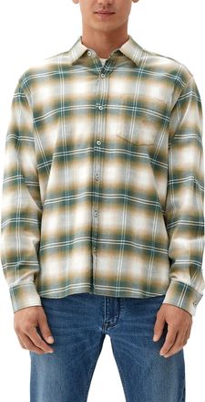 s.Oliver Mens 10.3.11.11.120.2120973 Shirt, Green, XL