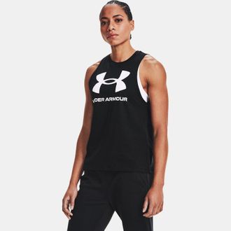 Under Armour Rival Tanktop für Damen Schwarz / Weiß XL