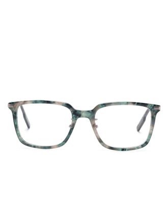 Ermenegildo Zegna lunettes de vue à effet écailles de tortue - Vert