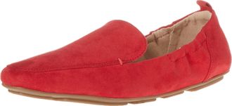 Amazon Essentials Damen Loafer Zum Hineinschlüpfen Mit Eckiger Zehenpartie, Rot Mikro Wildleder, 35.5 EU