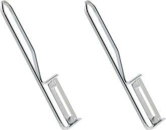 Fackelmann Fackelmann Universalsch&auml;ler, Spargelsch&auml;ler mit Klinge aus Edelstahl, Sparsch&auml;ler f&uuml;r Obst und Gem&uuml;se (Farbe: Silber), Menge: 1 St&uuml;ck (Packung mit 2)