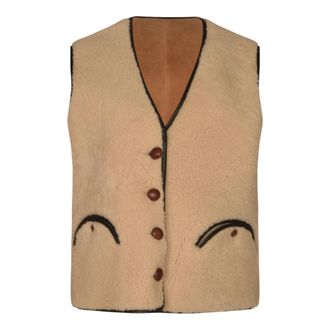 Blaz&eacute; Milano Tatoosh Curly Shearling Jacke - - Jackets - Damen - Braun - S