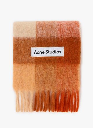 Acne Studios Echarpe &agrave; carreaux en laine m&eacute;lang&eacute;e