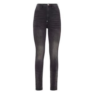 Philipp Plein Femme, Jeans, Noir, Taille: W28 Jegging Taille Super Haute Iconic