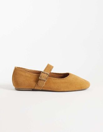 New Look Ballerines style babies perfor&eacute;es de qualit&eacute; sup&eacute;rieure - Fauve-Marron