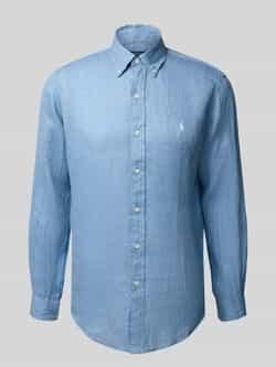 Polo Ralph Lauren Regular Fit Leinenhemd mit Button-Down-Kragen