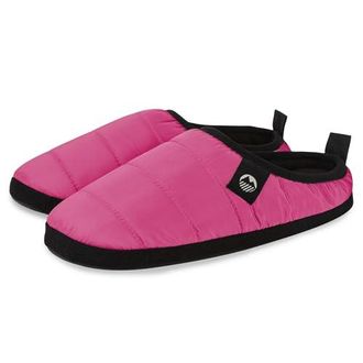 Lakeland Footwear Chaussons de camping ultra-chaud en duvet synth&eacute;tique pour femmes avec semelle int&eacute;rieure en mousse &agrave; m&eacute;moire de forme et doublure en micropolaire, ro