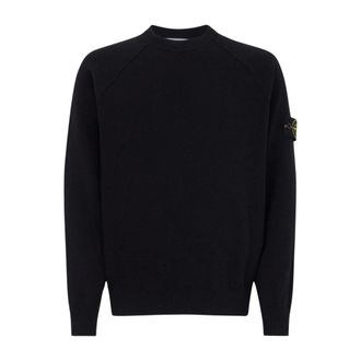 Stone Island Compass Badge Rundhals-Sweatshirt - - Knitwear - Herren - Schwarzk - 3XL