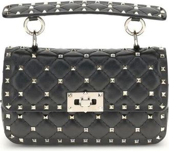 Valentino Garavani Rockstud Spike Lederhandtasche - - Bags - Damen - Schwarzk - ONE SIZE