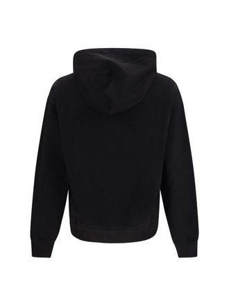Dolce & Gabbana Mens Cotton Hoodie With Logo Plaque Black Sweatshirts Sweater