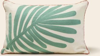 Madura Housse De Coussin Tropi Ecru et vert tropique - VERT