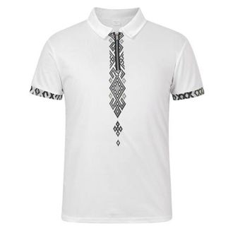 Generic Polo Homme Chemise &Eacute;t&eacute; Rue Homme Sport Manches Courtes 3D Simple Impression L&acirc;che Top, Noir, XXL