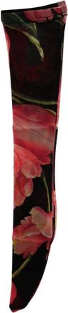 Dolce & Gabbana Femme, Sous-v&ecirc;tements, Multicolore, Taille: M Chaussettes en nylon &agrave; motif floral tulipes multicolores