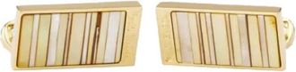 Paul Smith Homme, Accessoires, Jaune, Taille: ONE Size Stripe Cufflinks