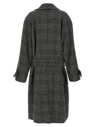 Balenciaga Womens Black Wool Coat Clothing