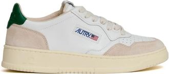Autry Low-Top Sneaker - Medalist Low Sneakers In White/Amazon Leather - Gr. 46 (EU) - in Gelb - für Damen