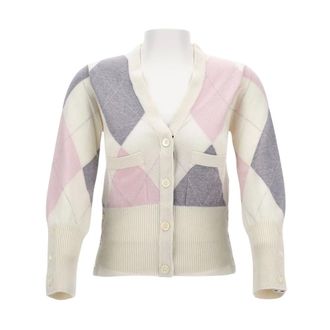 Thom Browne Femme, Pulls, Multicolore, Taille: 38 FR Cardigan Col en V