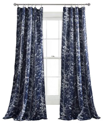 Lush Décor Forest 213,4 x 132,1 cm, Vorhänge-Set mit Baumzweigen, verdunkelnd, Fensterpaneel, für Wohnzimmer, Esszimmer, Schlafzimmer (Paar), 213,4 x 132,1 cm, M