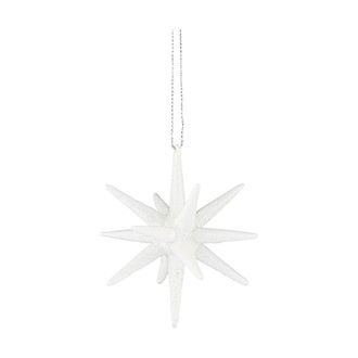 House Doctor Ornament, Spike, Wei&szlig; m. Glitter