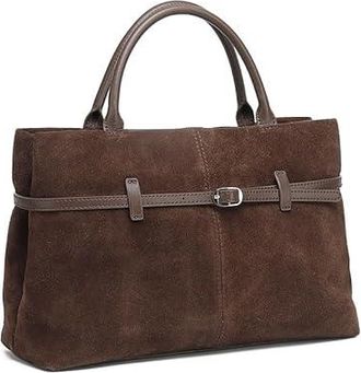 Generic Sac fourre-tout en daim pour femme, grand sac &agrave; bandouli&egrave;re vintage, sac &agrave; main &agrave; bandouli&egrave;re, sac &agrave; main souple, sac &agrave; main Hobo pour le travail et l