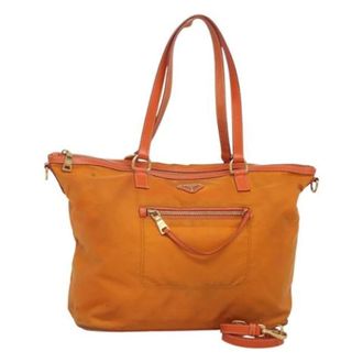 Prada Pre-owned Nylon sacs-prada - Femme - Pre-owned - Orange - Taille: ONE Size
