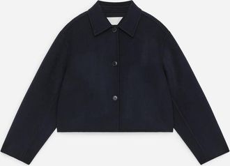 Arket Doubleface-Overshirt Aus Wollmischung -Blau