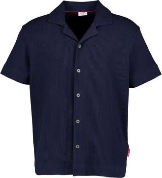 Joop Herren Kurzarmhemd blau Baumwolle