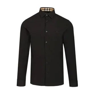 Burberry Homme, Chemises, Noir, Taille: M Chemise en coton stretch