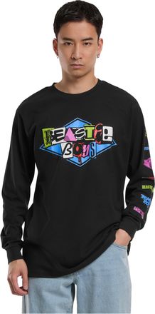 Mister Tee Herren T-Shirt Beastie Boys Logo Longsleeve Black S