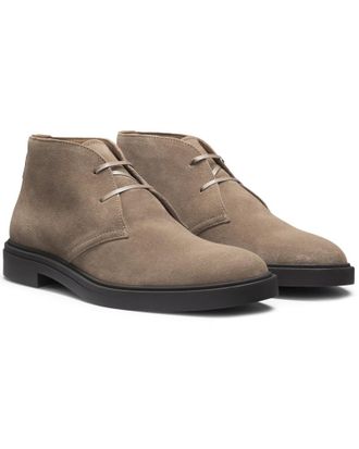 HUGO BOSS Mid Top Desert-Boots Calev aus Veloursleder in