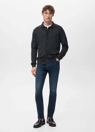 Mango Jean Jude skinny-fit bleu fonc&eacute; intense - Homme - 38 - MANGO MAN