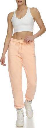 DKNY Womens Metallic Logo Everyday Sweatpants, Belini, L