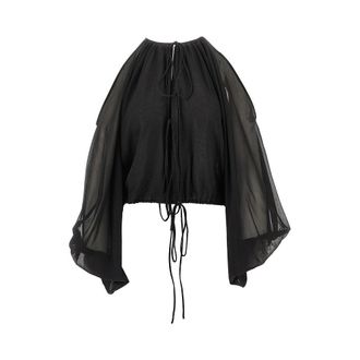 Andamane Vesta stretch georgette blouse Woman 40