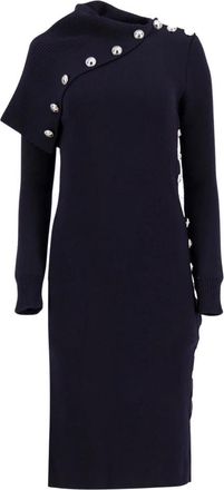 Paco Rabanne Femme, Robes, Noir, Taille: 40 FR Robe Longue à Boutons