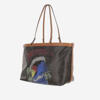 Balenciaga Womens Tote Bag Select Media Coated Canvas Multicolour Cotton