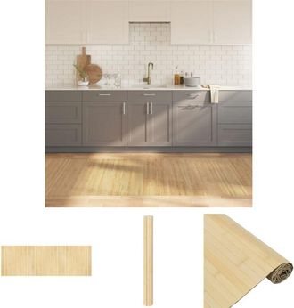 vidaXL The Living Store - Teppich Rechteckig Hell Natur 100x300 cm Bambus - Teppiche - Beige