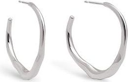 Singularu Boucles doreilles Anneaux Odette. Acier avec Finition Organique Texturée. Bijoux pour Femme