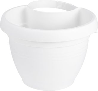 Amosfun Fallrohr-Blumentopf, Runder Blumentopf Aus Kunststoff Mit Wasserdichtem Stopfen, Wand-Pflanzenhalter FüR Rohre Und Stangen (18,5 X 20 cm)