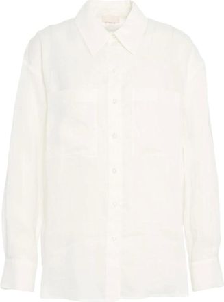 Liu Jo Femme, Blouses et Chemises, Blanc, Taille: 38 FR Chemise Blanche avec Col Kent