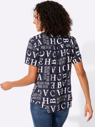 Witt Klassische Bluse Druckbluse Kurzarm