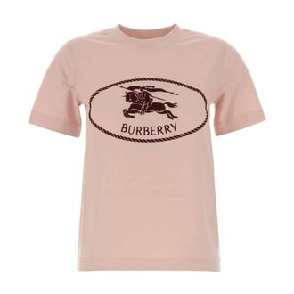 Burberry Knight Stamp Baumwoll-T-Shirt - - Tops - Damen - Rosa - L