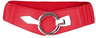 Glamexx24 Ceinture &eacute;lastique pour Femmes, Vintage Ceinture de 6 cm de Large avec Anneau Argent&eacute;, pour Corset Robes Manteaux, Taillenweite 75cm-110cm