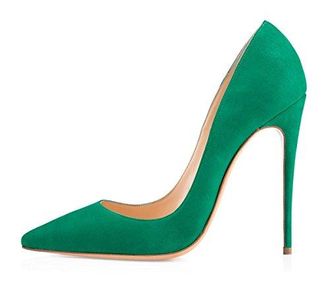 EDEFS Escarpins Daim Vert Femme Sexy Talon Haute Aiguille Bout Pointu Chaussure OL Daim Vert - Taille 39