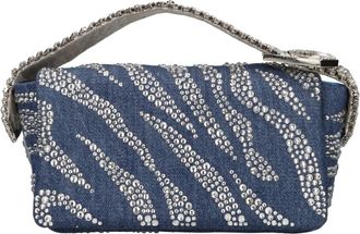 Gedebe Gedebe, Femme, Sacs, Bleu, Taille: ONE Size Mini sac en tissu avec strass