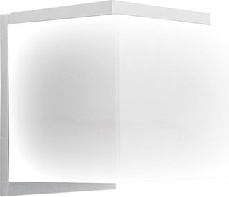 Nowa Wandlampe Au&szlig;enleuchte Wandleuchte Fassadenlampe Haust&uuml;rlampe, Alu Glas wei&szlig;, 1x E27, LxBxH 12 x 12 x 13 cm