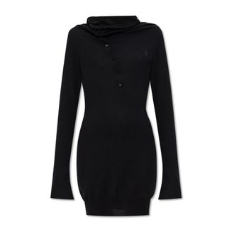 The Attico Wollkleid - - Dresses - Damen - Schwarzk - M
