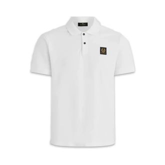 Belstaff Discreet Style Baumwoll-Piqu&eacute;-Polo - - Tops - Herren - Wei&szlig; - M